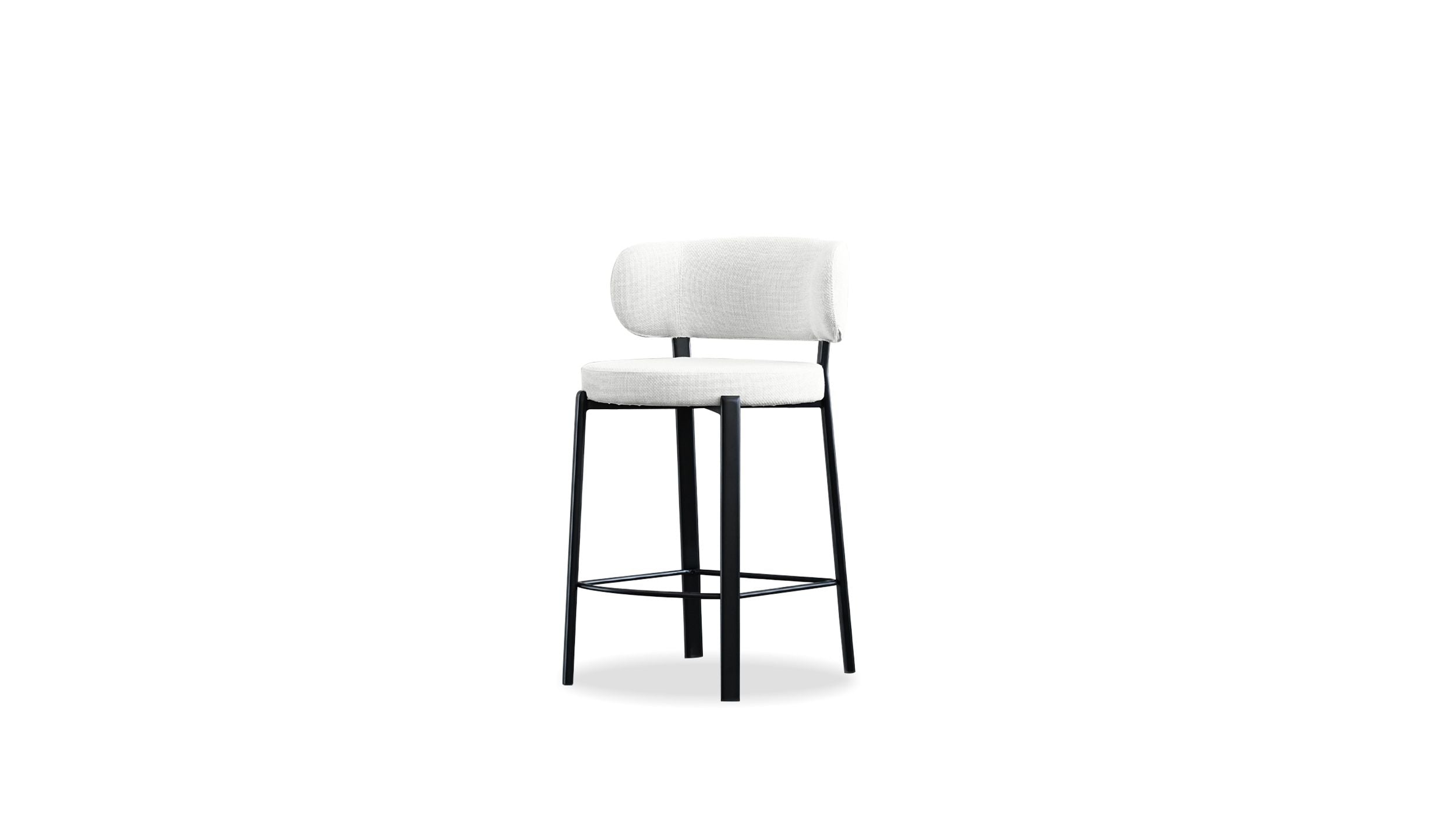 LILY Counter Stool in Alabaster Hopsack – Mobital Group