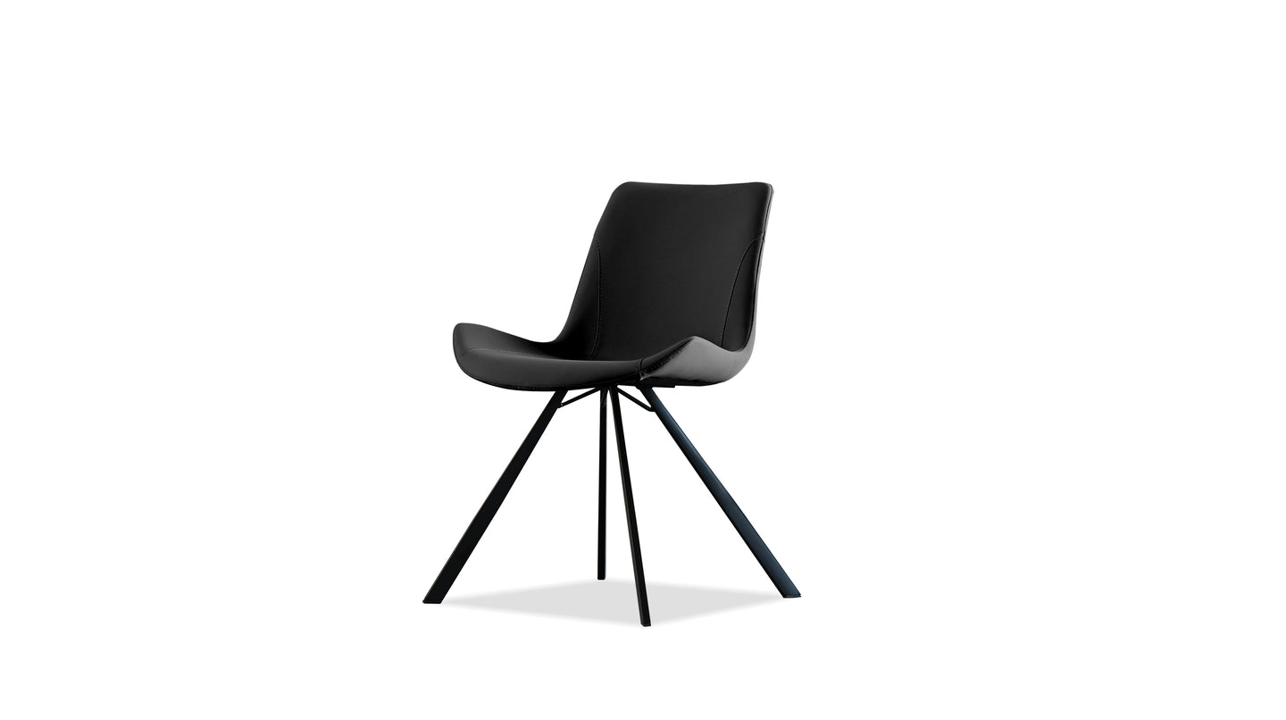 BILLY Dining Chair in Pebbled Black – Mobital Group